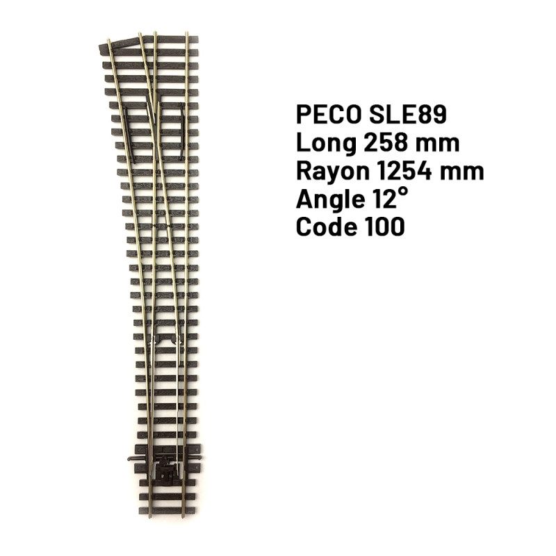 Peco Streamline Rail 2 voies code 100 HO 1/87 pour modélisme ferroviaire