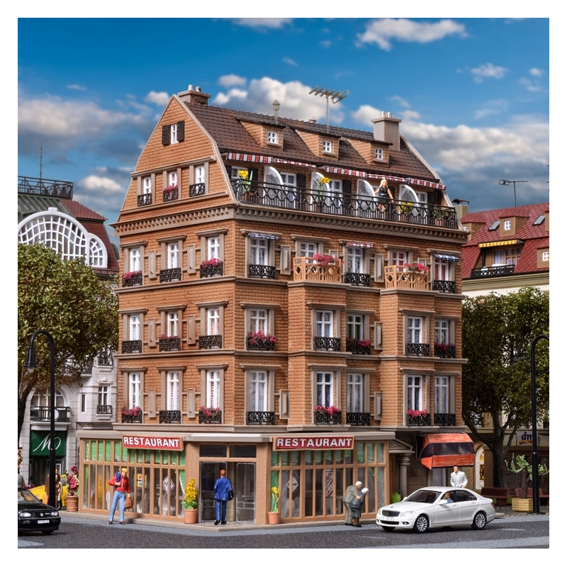 Bâtiment + restaurant, aménagement + kit d'éclairage-HO-VOLLMER 43781