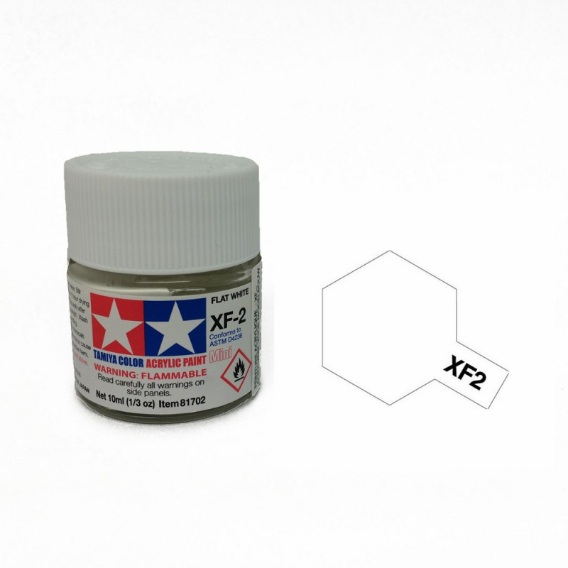 Peinture blanc mat XF2 Tamiya 81702 10ml pour modélisme