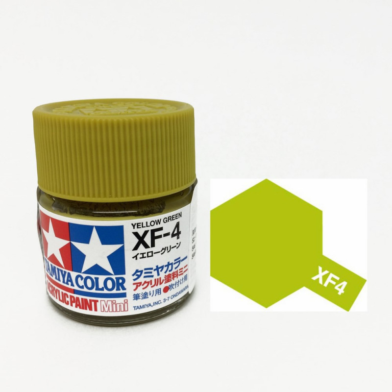 Peinture vert-jaune mat XF4 Tamiya 81704 10ml pour modélisme
