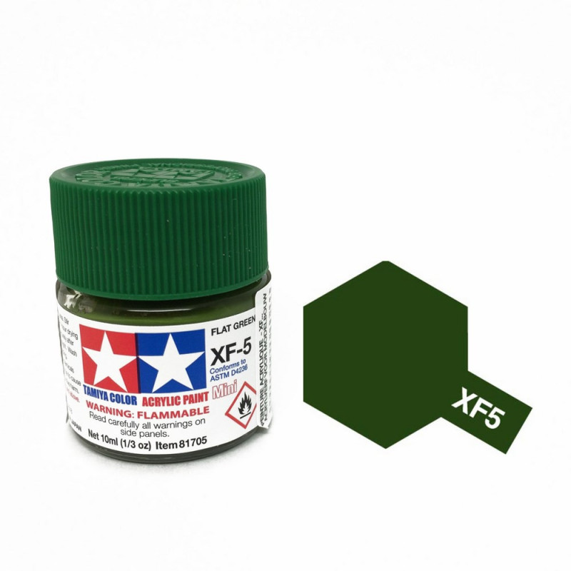 Peinture vert mat XF5 Tamiya 81705 10ml pour modélisme