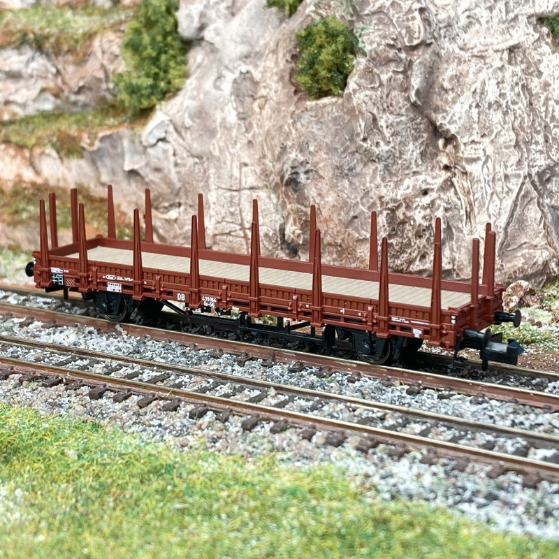 Wagon plat à ranchers fixes Rlmms 58, DB - FLEISCHMANN 825754