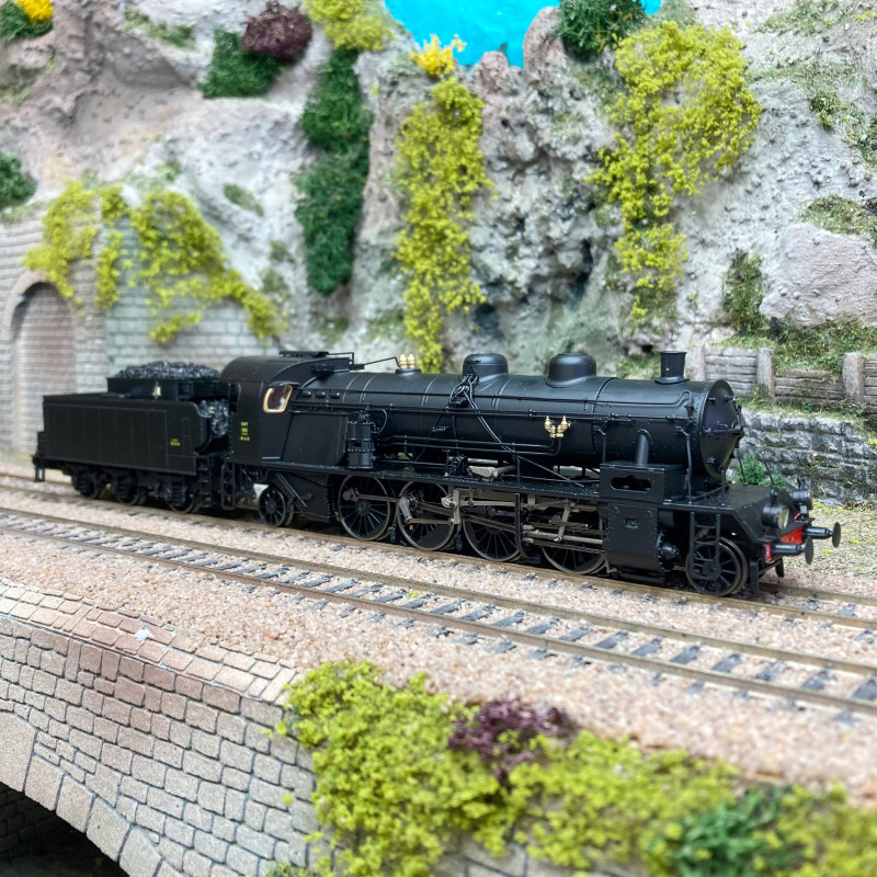 Locomotive vapeur 141 A 13 dépôt de Creil, Sncf - REE MB-156