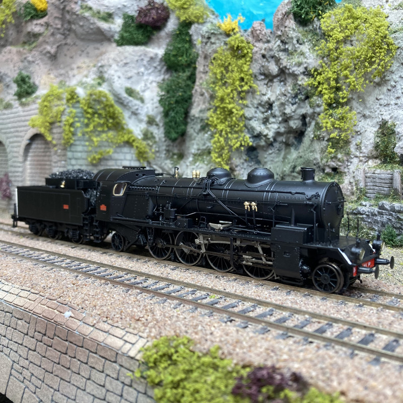 Locomotive vapeur 141 C 579 plaque PLM, Sncf - REE MB-158SAC