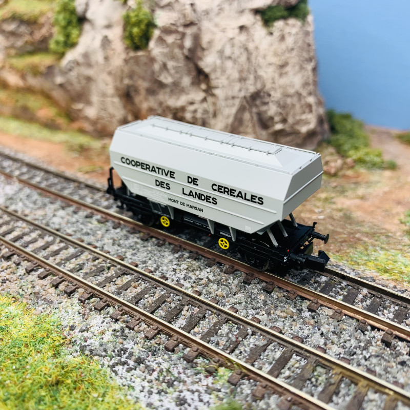 Wagon silo à céréales "Coopérative de Céréales des Landes", SNCF, Ep ...