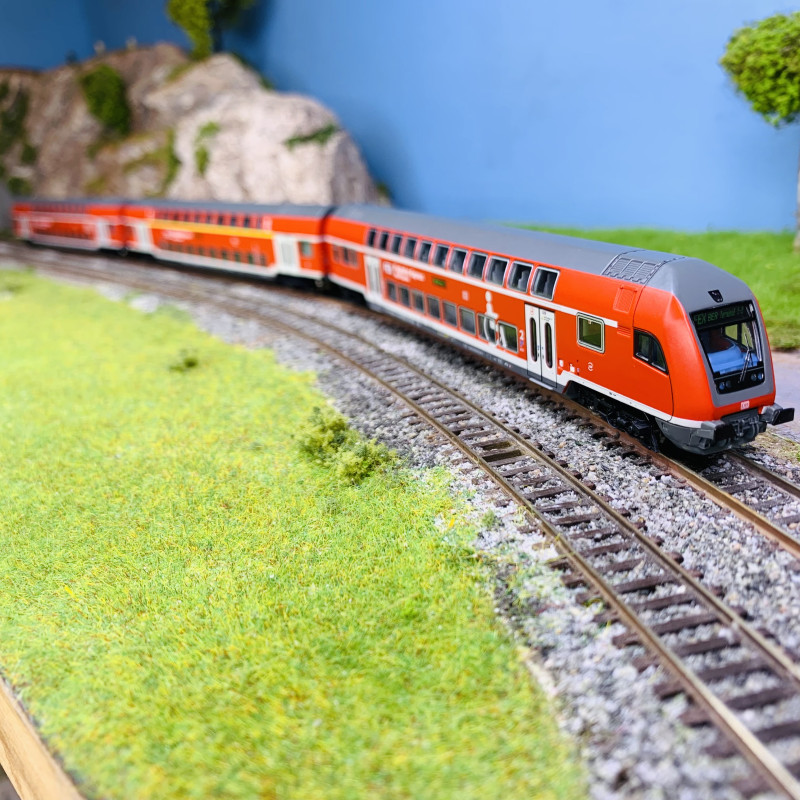 Coffret de 4 pièces : voitures à deux niveaux « FEX », DB AG, Ep VI ...