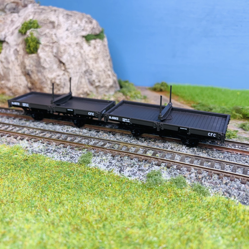 Set de 2 plats Porte-Grumes, freinés, bruns, Htv 6663 et Htv 6672, CFC ...