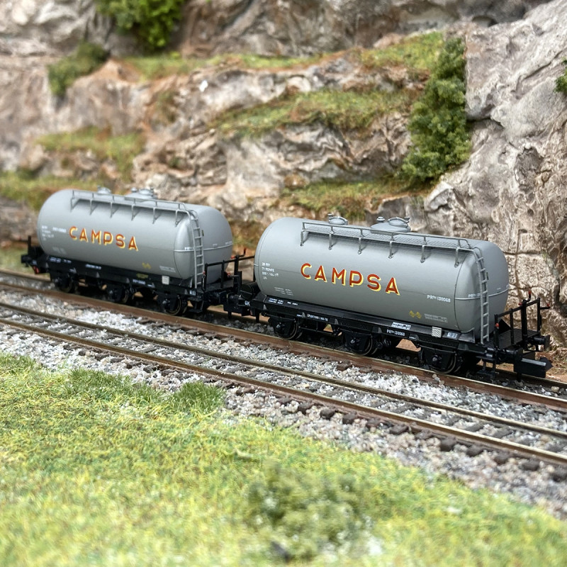 2 wagons citernes, 3 essieux, "CAMPSA", RENFE - ARNOLD HN6674