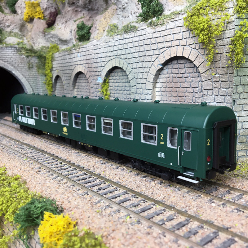 Voiture I5 Bc10, époque IVa, SNCB, Verte - LSMODELS 42 074 - HO 1/87