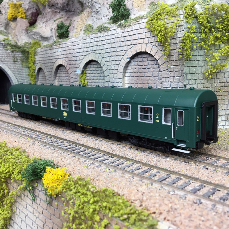 Voiture I5 Bc10, SNCB, Verte, époque III - LSMODELS 42 071 - HO 1/87