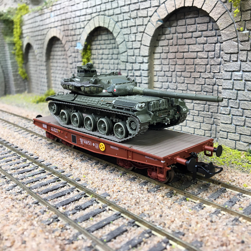 Wagon SNCF, Ep.IV + Char AMX30 FLANDRES - REE MODELES WBA029 - HO 1/87
