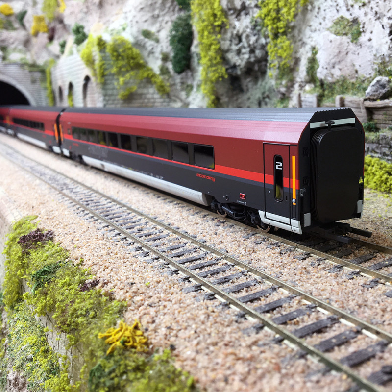 Coffret 3 voitures Railjet, ÖBB, Ep VI, 3 Rails - ROCO 74042 - HO 1/87