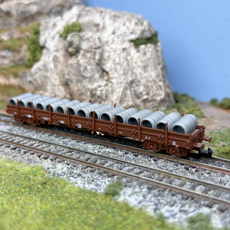 Wagon plat à ranchers pivotants type Res, CD - FLEISCHMANN 6660078