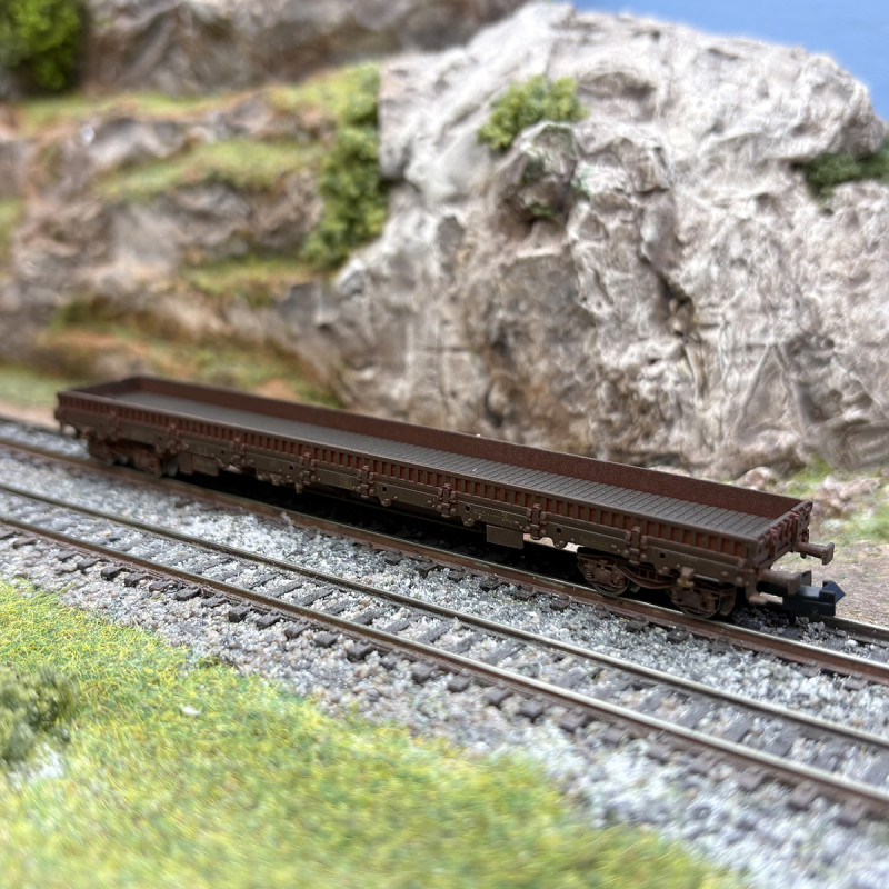 Wagon plat Res à rebords bas à ranchers, (patiné), NMBS / SNCB ...