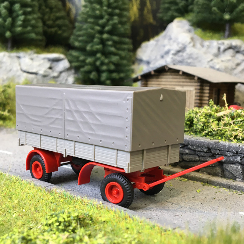 Remorque, IFA HL80, Bâchée - BUSCH 53352 - HO 1/87