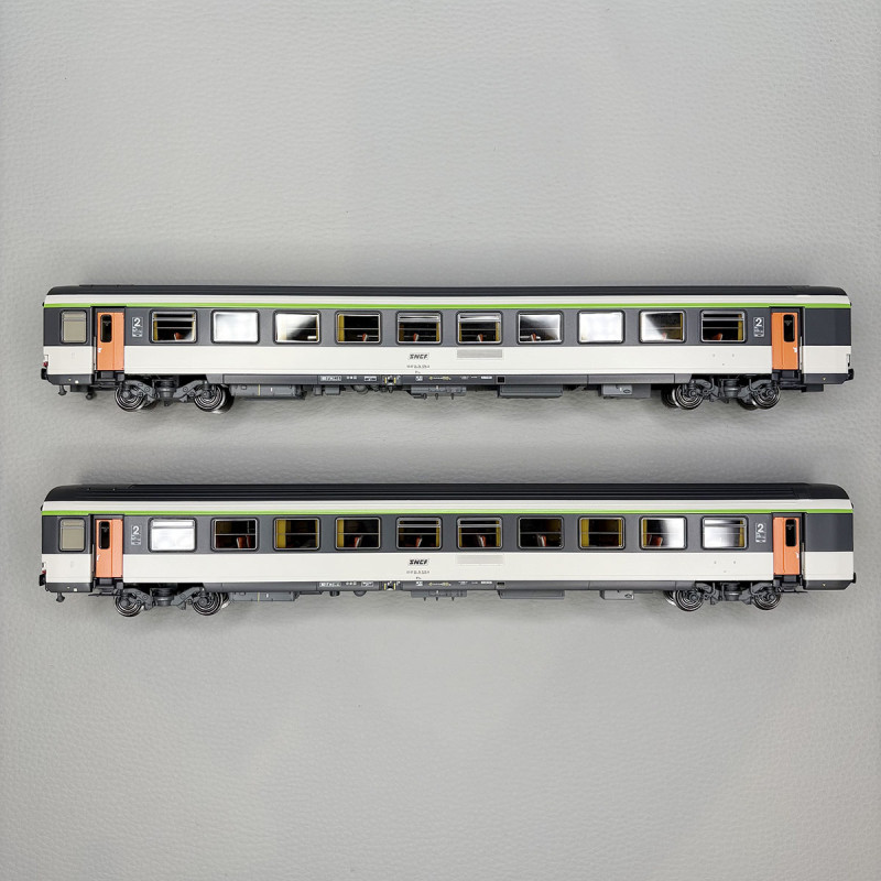 Lsmodels E200 - 2 voitures Corail, Vtu, B10tu et B11tu, livrée Corail ...