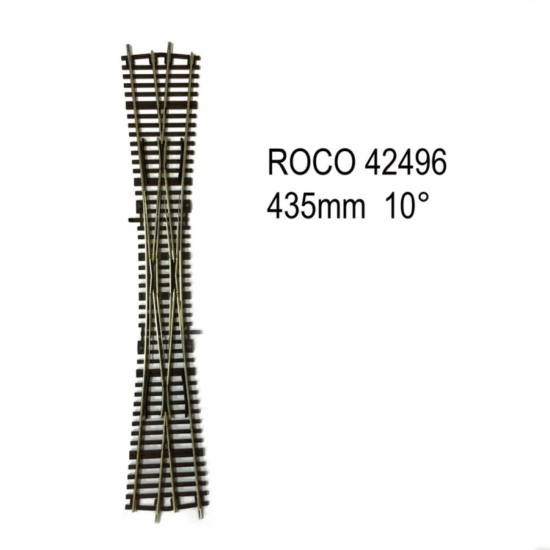 Rail traverse de jonction double 345mm 10 degrés code 83 Roco 42496