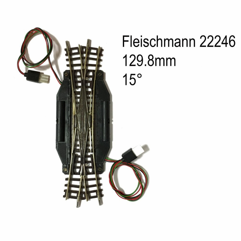 Rail traverse de jonction double électrique Fleischmann 22246 N