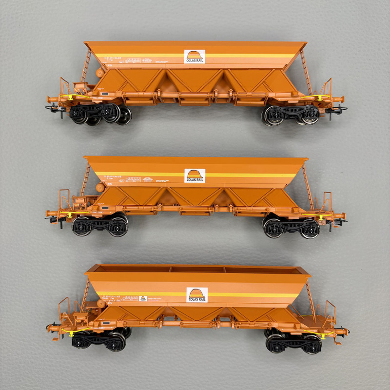 Coffret de 3 wagons trémies EX Type 1 « COLAS RAIL », CR - REE MODELES ...