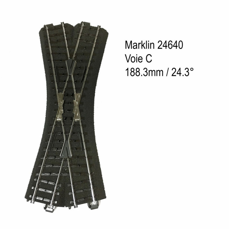 Rail Marklin voie type C système 3 rails en HO