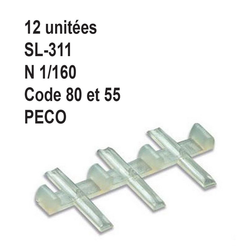 12 éclisses isolées rail Streamline code 80 et 55 N Peco SL-311