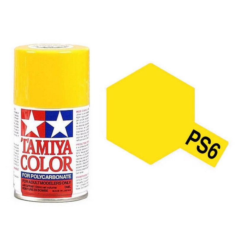 Jaune Polycarbonate Spray de 100ml-TAMIYA PS6 modelisme