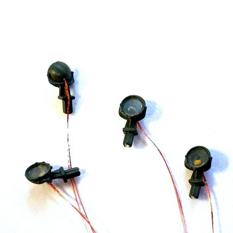4 Phares Unifiés Gris SNCF à Leds (Précablés)-HO 1/87-REE XB546
