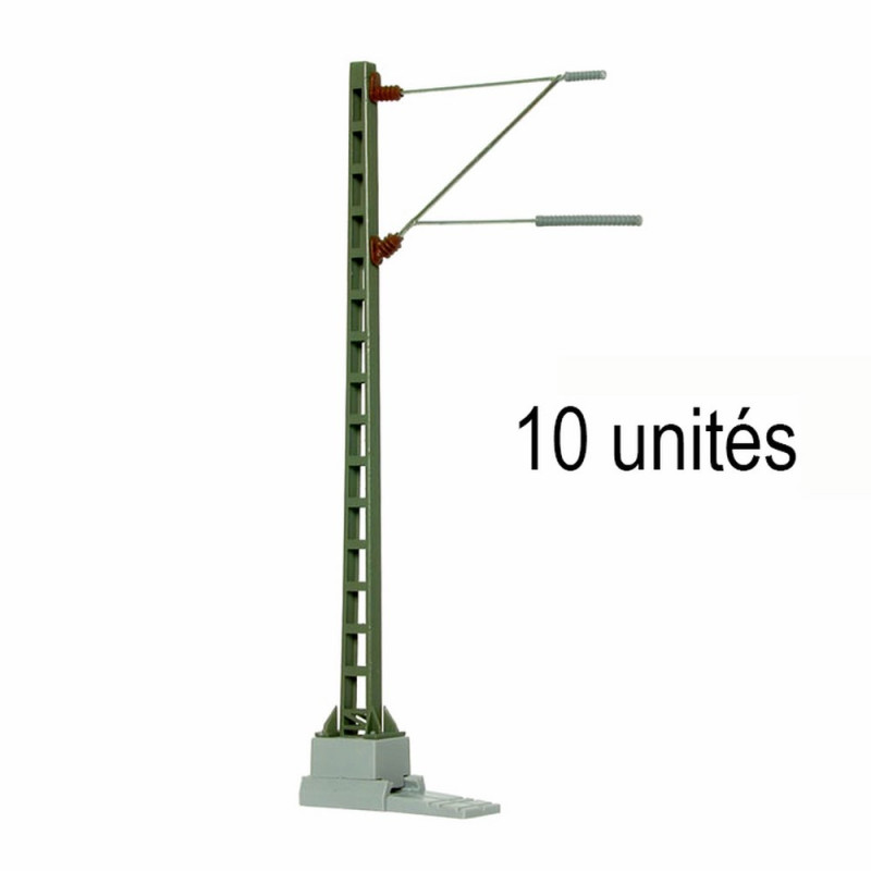 10 mats de ligne pour caténaires HO VIESSMANN 4109 modélisme ferroviaire